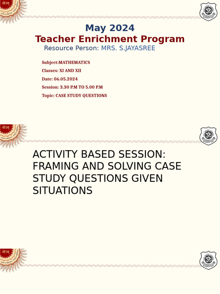 Case Study Based Questions | PDF | Career & Growth | Wellness