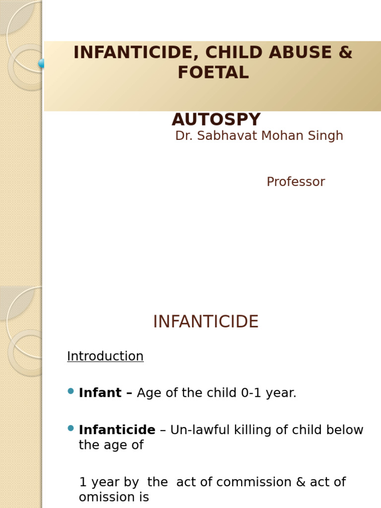 Infanticide, Child Abuse & Fetal Autospy | PDF | Lung | Respiratory System
