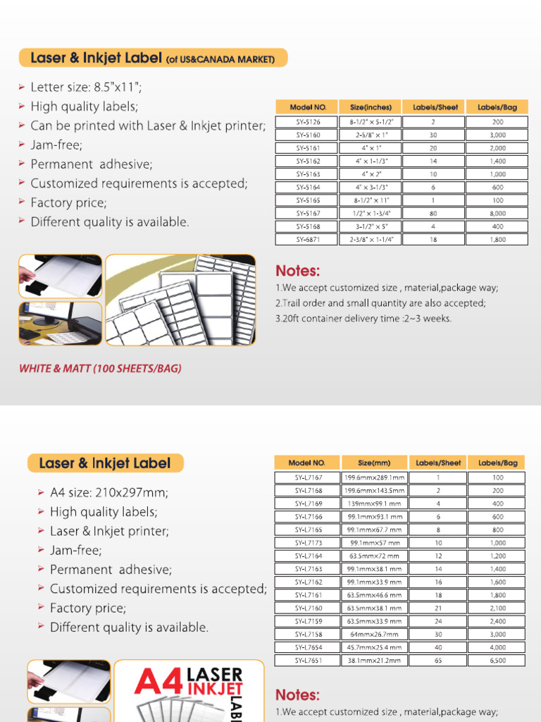 A4 Label Sticker | PDF