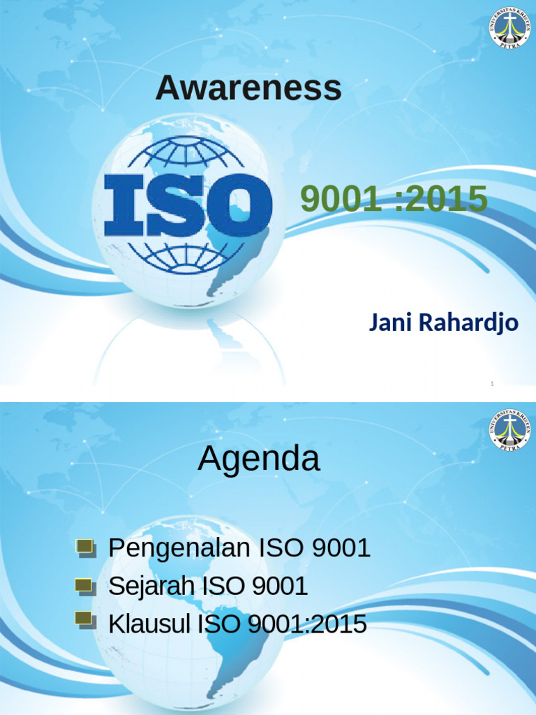ISO 9001 2015 Pertemuan Ke2 20 Agustus 2024 | PDF | Bisnis