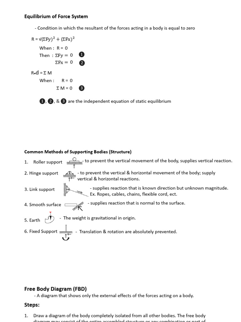 Equilibrium of Force Systems Explained | PDF | Force | Triangle