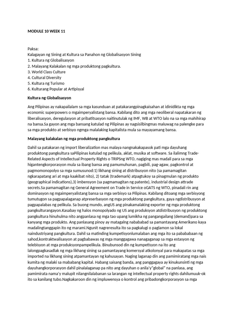 Module 10 Week 11 | PDF