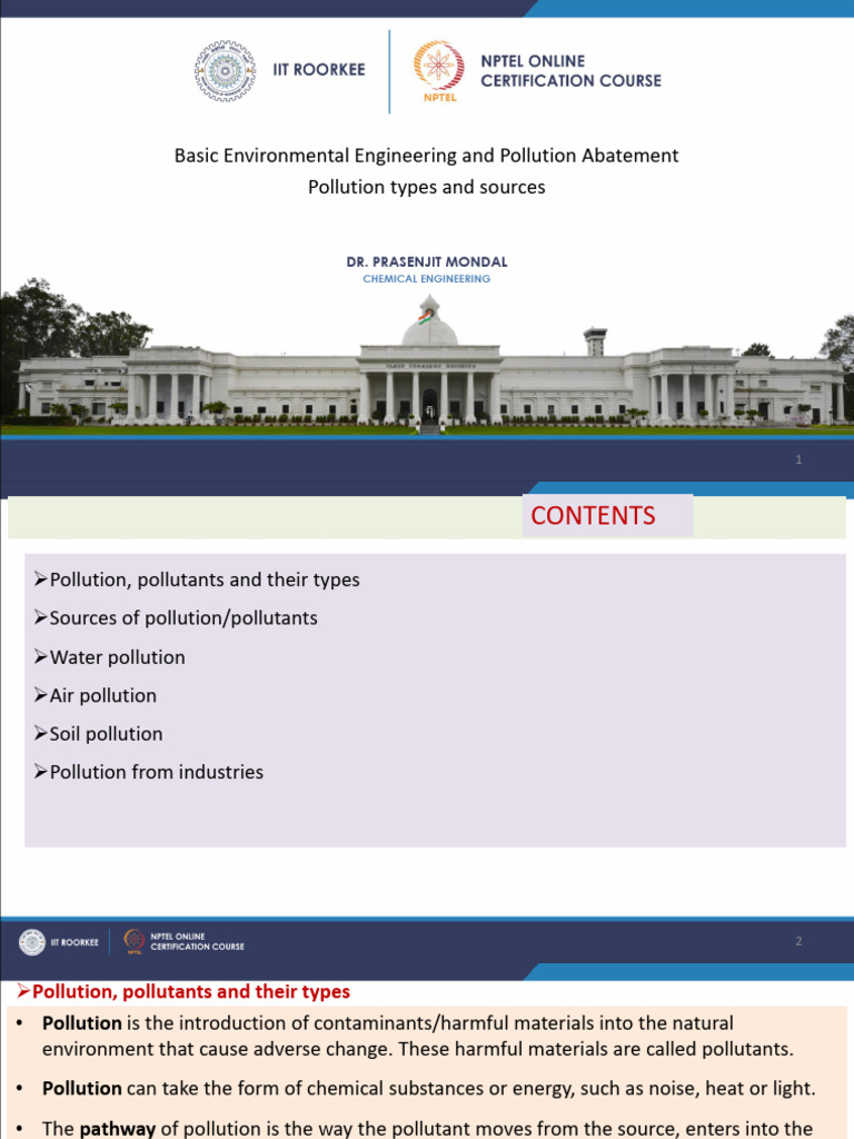 Types and Sources of Pollution | PDF | Water Pollution | Pollution