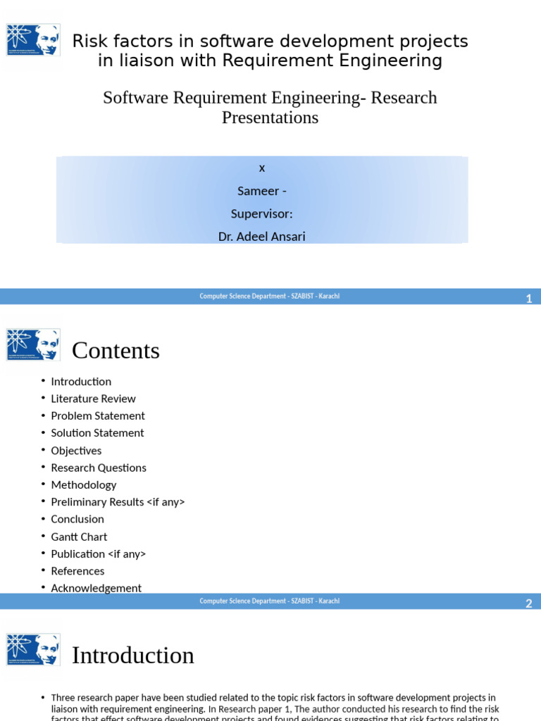 PHD Presentation Template | PDF | Risk | Software Development