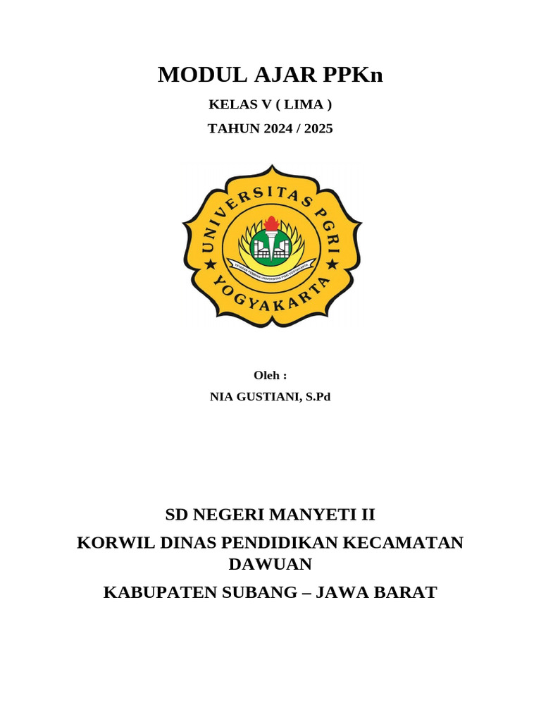 Modul Ajar PPKN | PDF