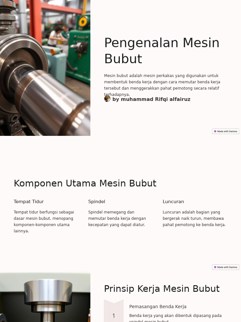 Pengenalan Mesin Bubut | PDF | Teknologi & Rekayasa