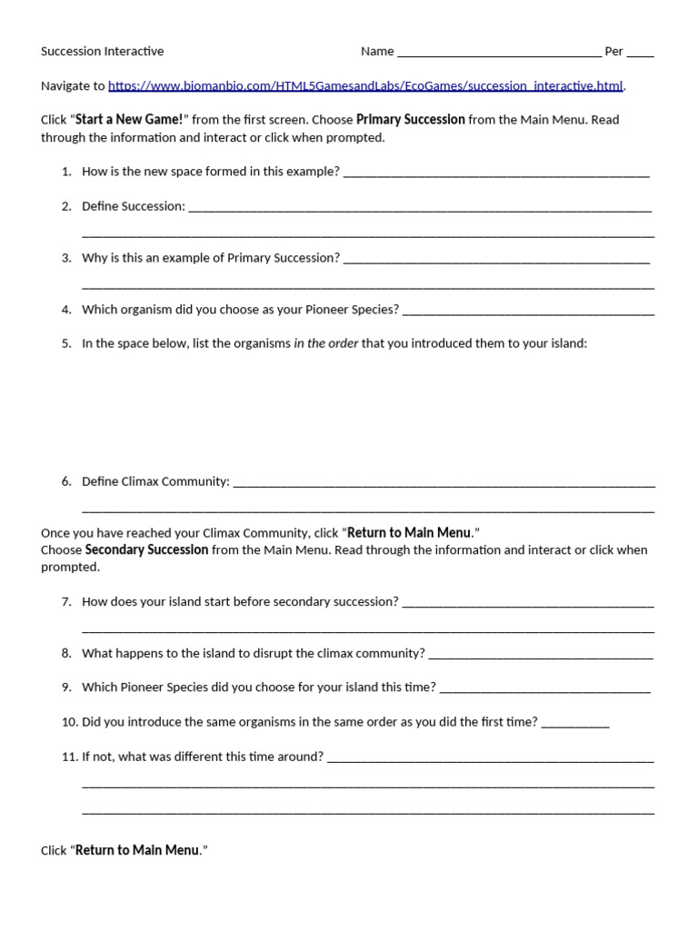 31a+ +Succession+Interactive+WS+ (Digital) | PDF | Plants | Shrub