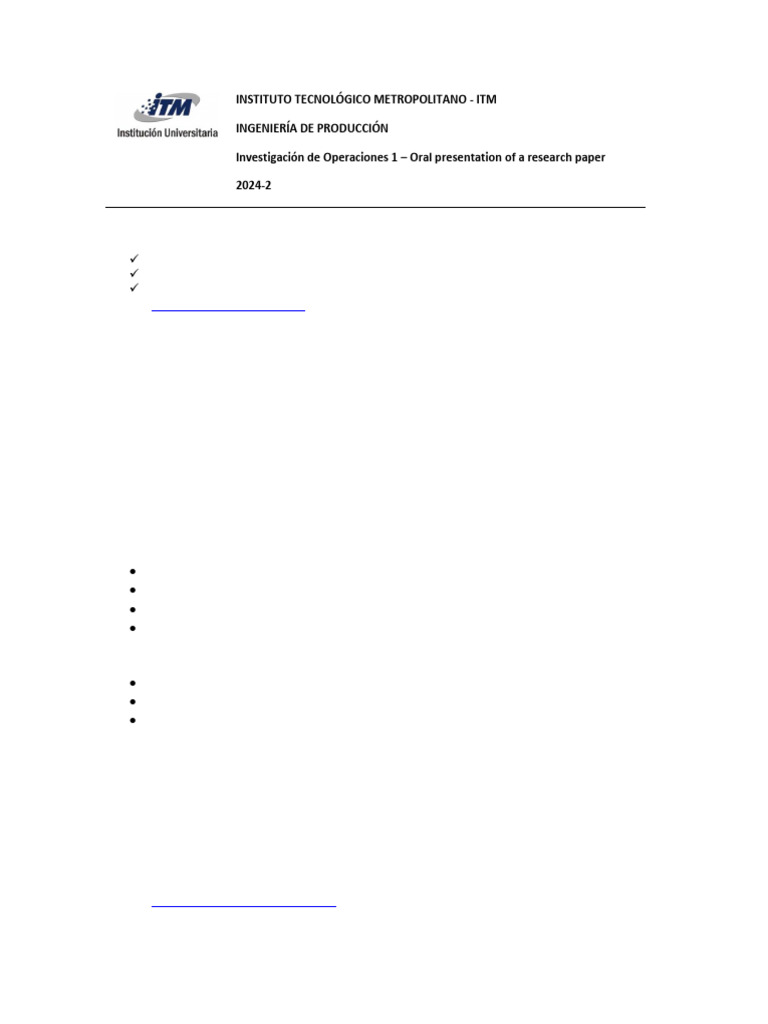 DescripcionActividad ExposArticulo 2024 2 LMi | PDF | Mathematical Optimization | Methodology