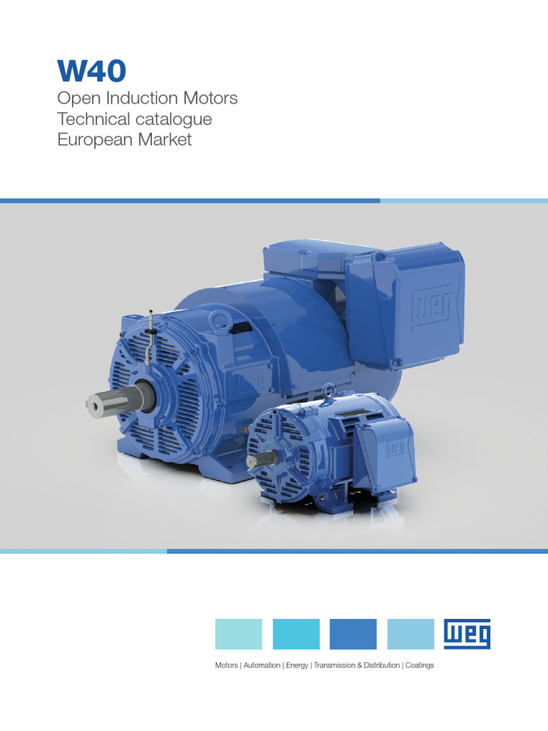 W40 Open Induction Motors Catalogue | PDF | Electric Motor | Bearing ...