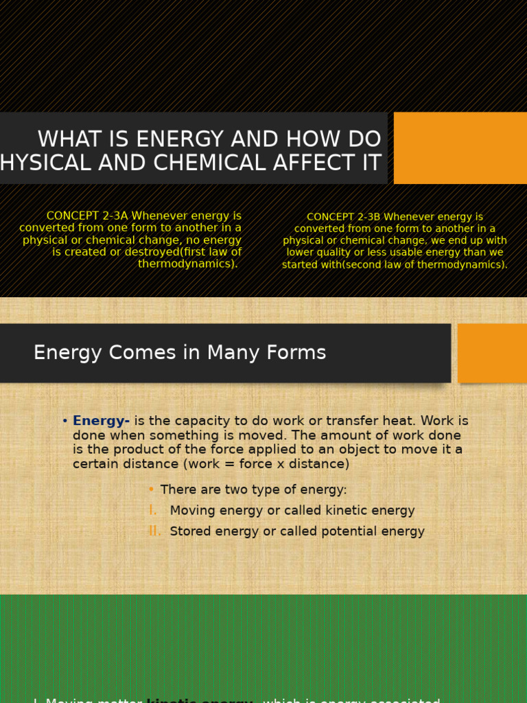 What Is Energy and How Do Physical and | PDF | Potential Energy | Chemistry