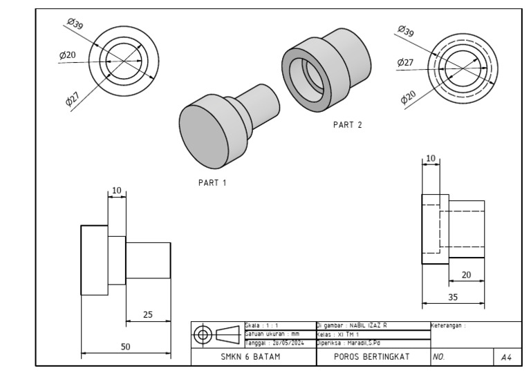 Nabil Izaz Risqullah Xi TM 1 Poros Berpasangan | PDF