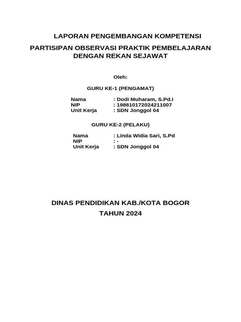 Laporan Partisipan Observasi - Dodi Muharam | PDF