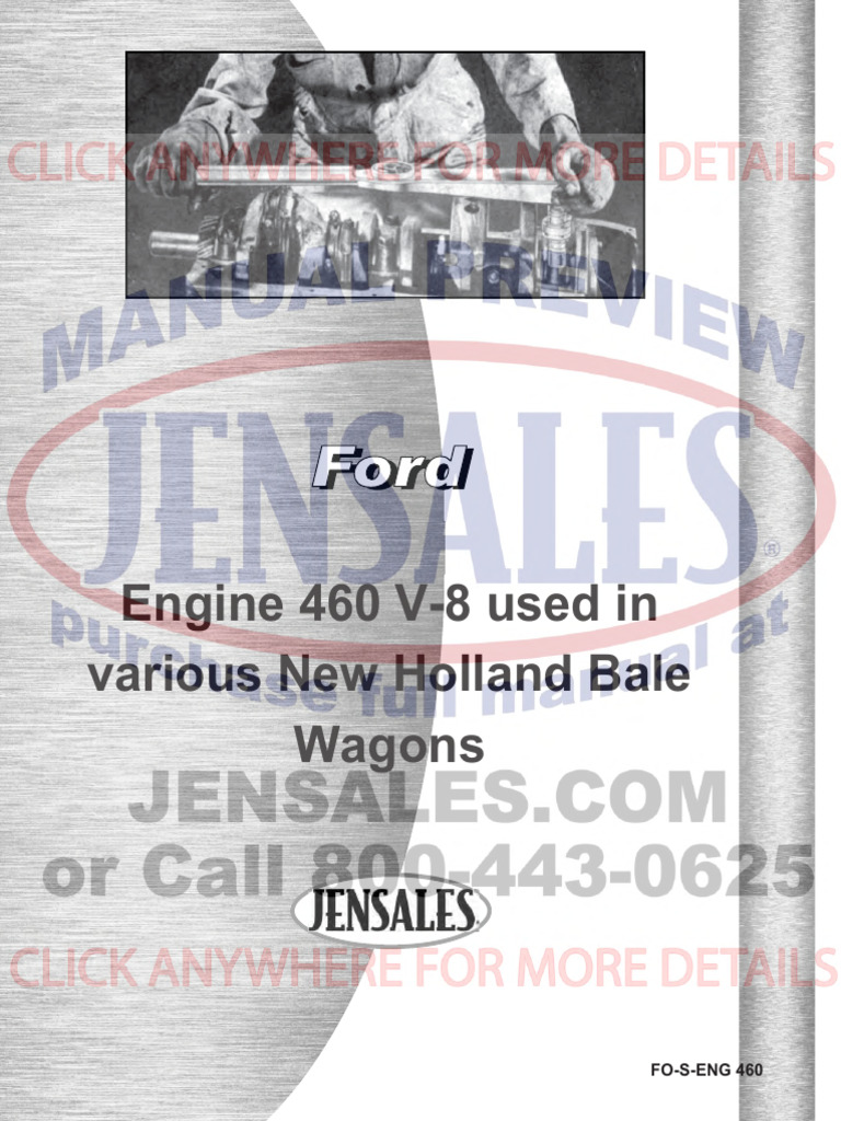 Ford 460 Engine Service Manual | PDF | Engines | Internal Combustion Engine