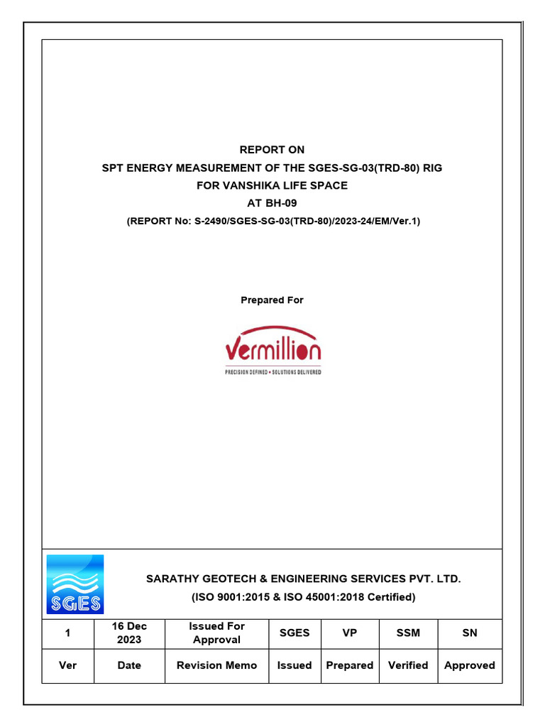 S-2490 - BH-09 - ETR - External Energy Report 16.12.2023 | PDF | Metrology