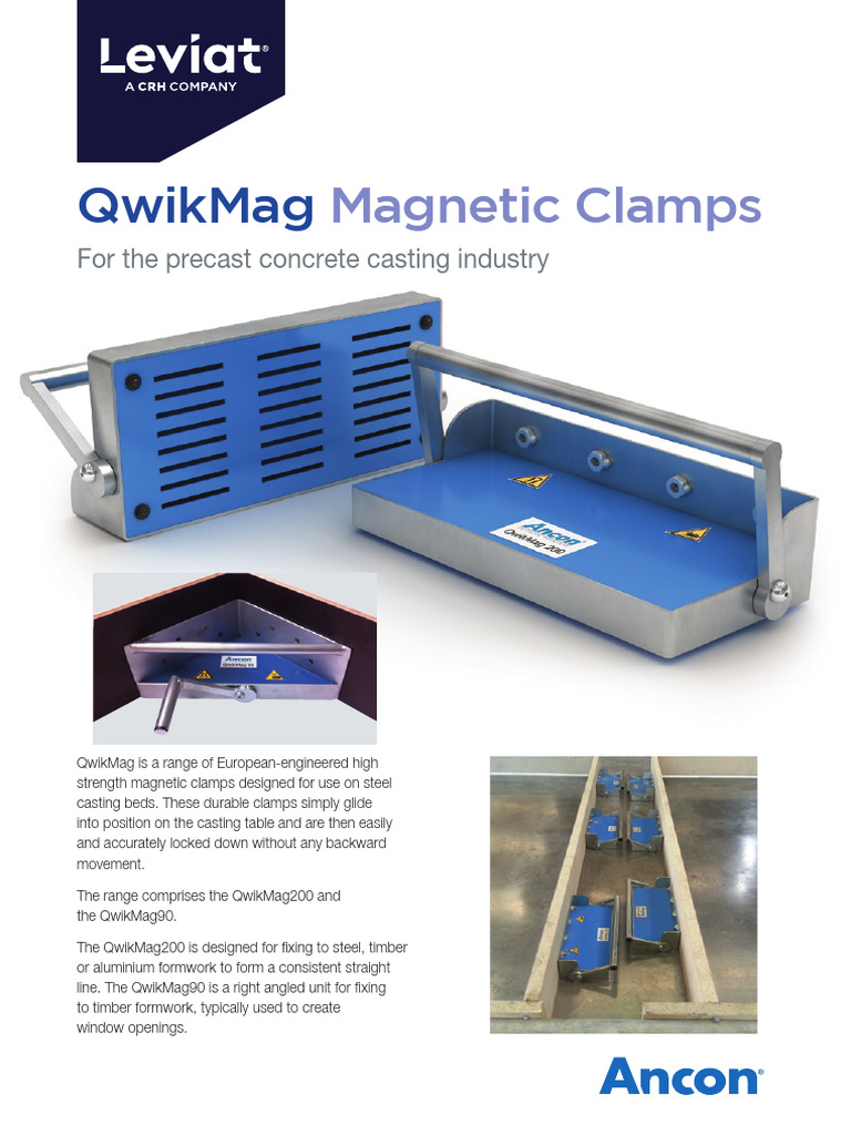 QwikMag_Magnetic_Clamps | PDF | Precast Concrete | Building Materials