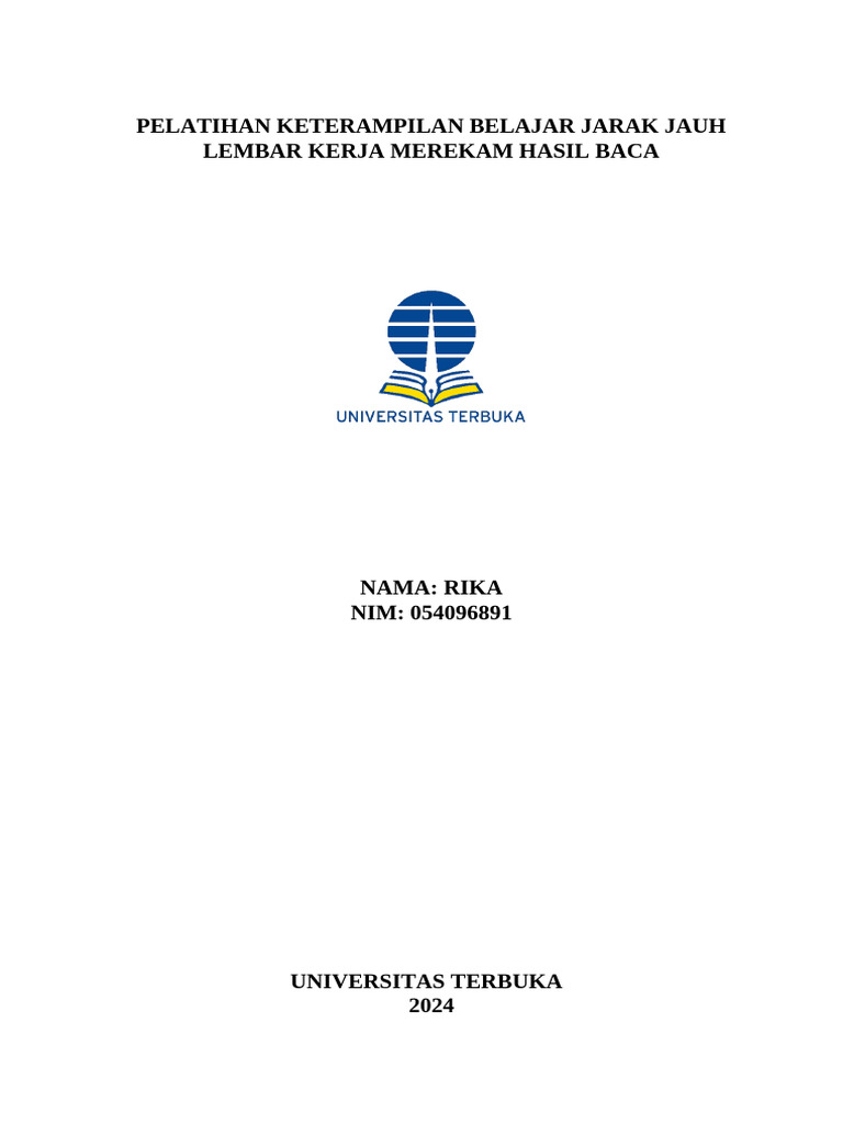 Ut - PBB - LPKBJJ - 2022 - PKBJJ - Lembar Kerja Merekam Hasil Baca Salinan Salinan | PDF ...