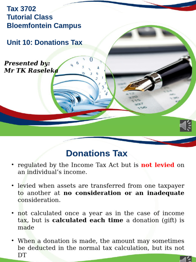 Understanding Donations Tax in South Africa | PDF | Taxes | Donation