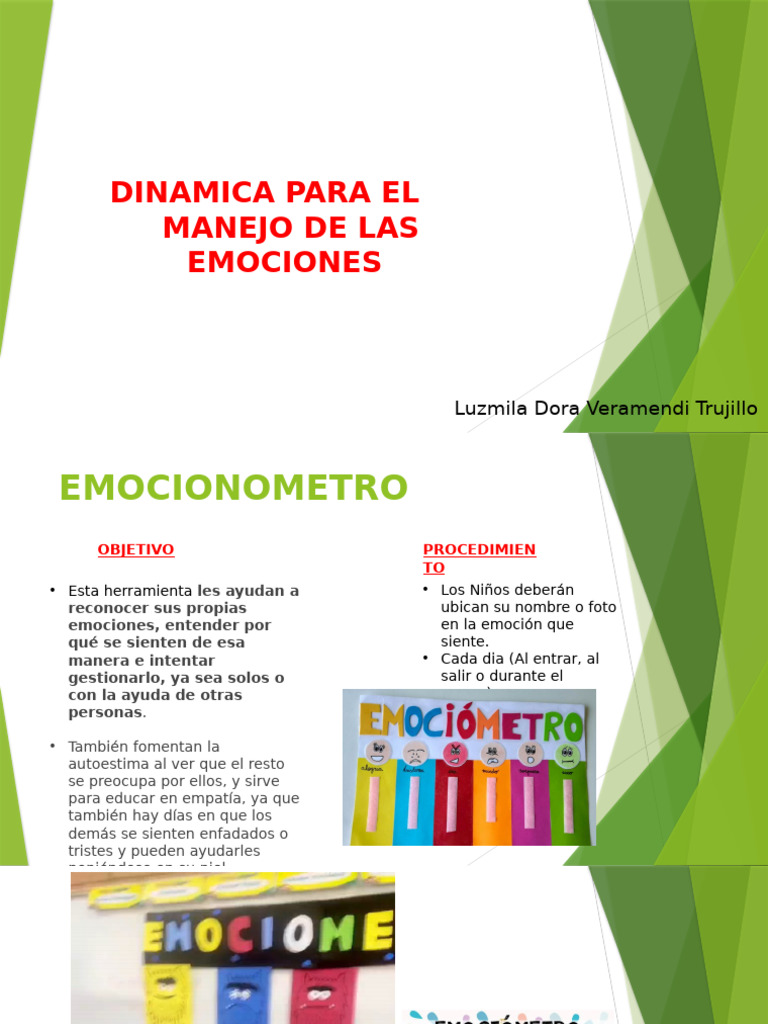 Dinamica Manejo de Emociones - Luzmila Veramendi Trujillo | PDF