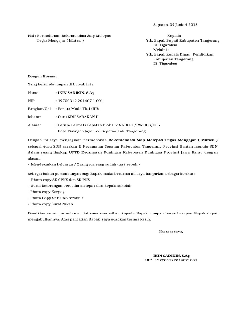 Rekomendasi Kadis 1 | PDF