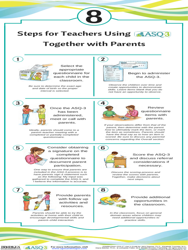 8 Steps Teacher Asq3 Parents | PDF | Teachers