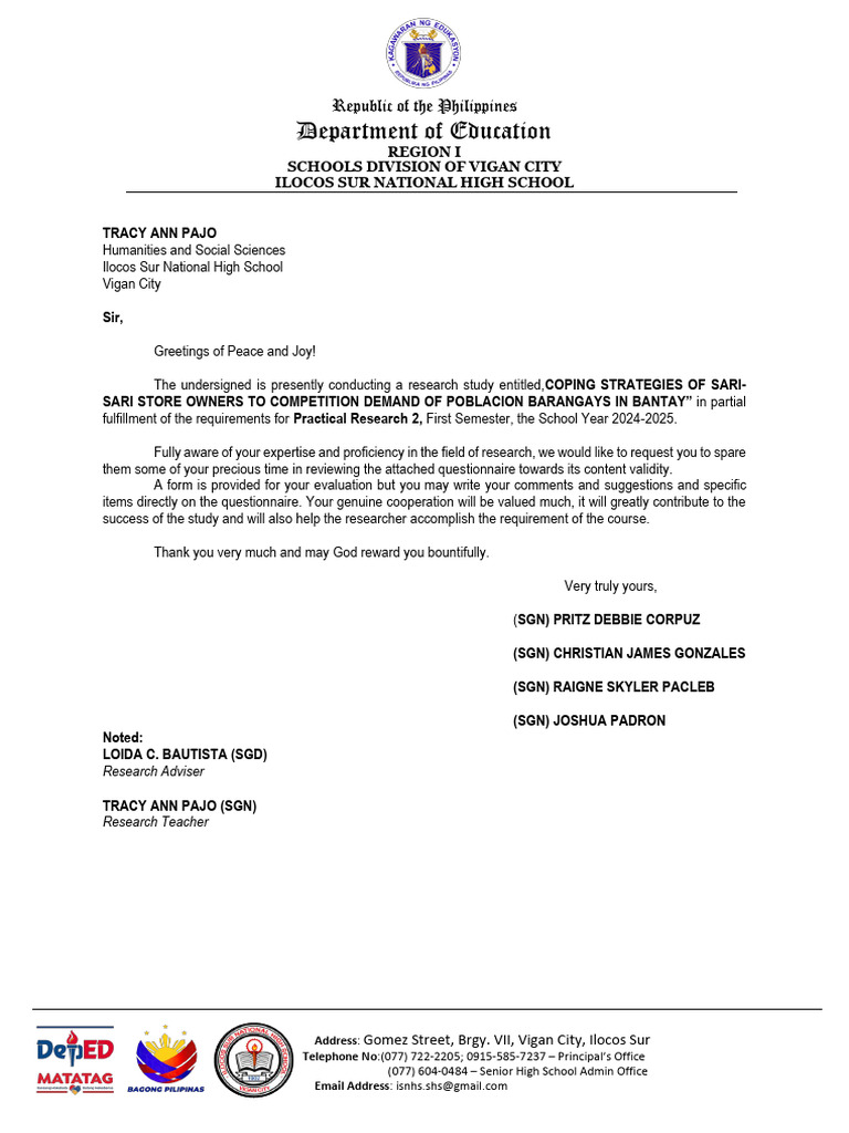 Letter To The Validators 3 | PDF