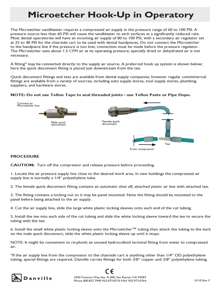 Microetcher Hookup Guide-F | PDF | Pipe (Fluid Conveyance) | Mechanical ...