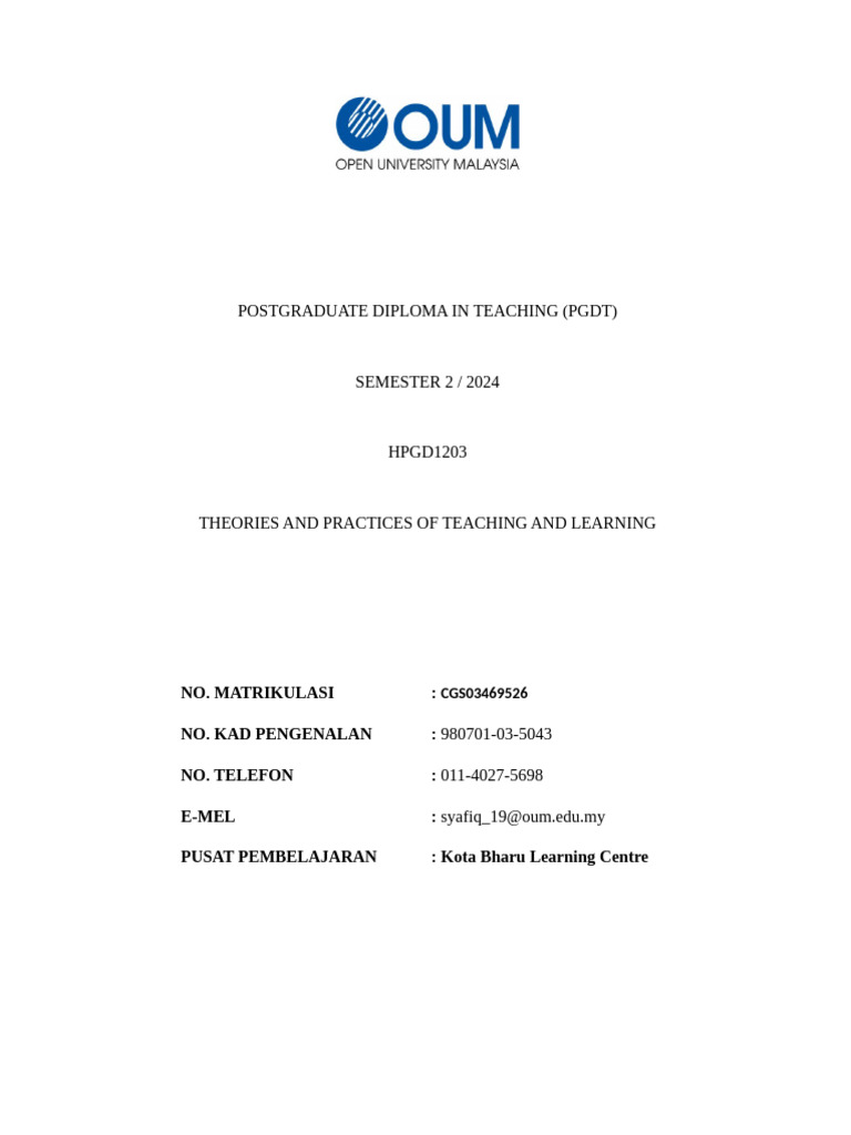 HPGD 1203 1.2024 | PDF