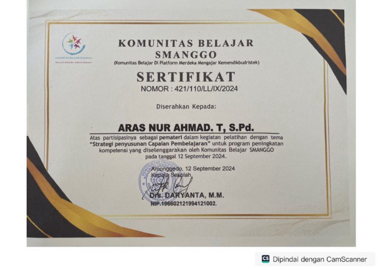 Kombel Narasumber Aras 3 | PDF