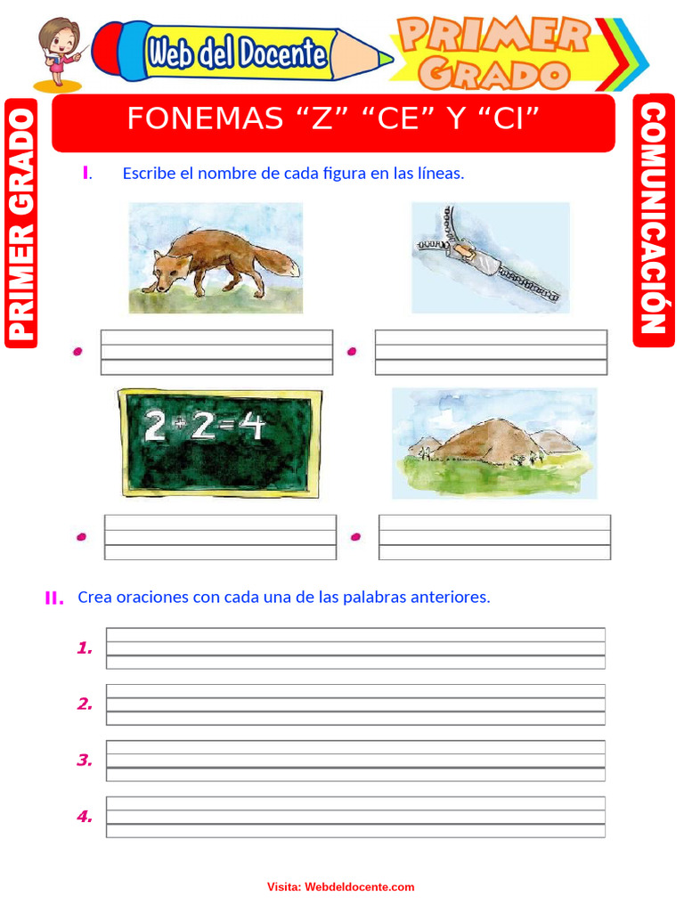 Fonema Z Ce y Ci para Primero de Primaria | PDF
