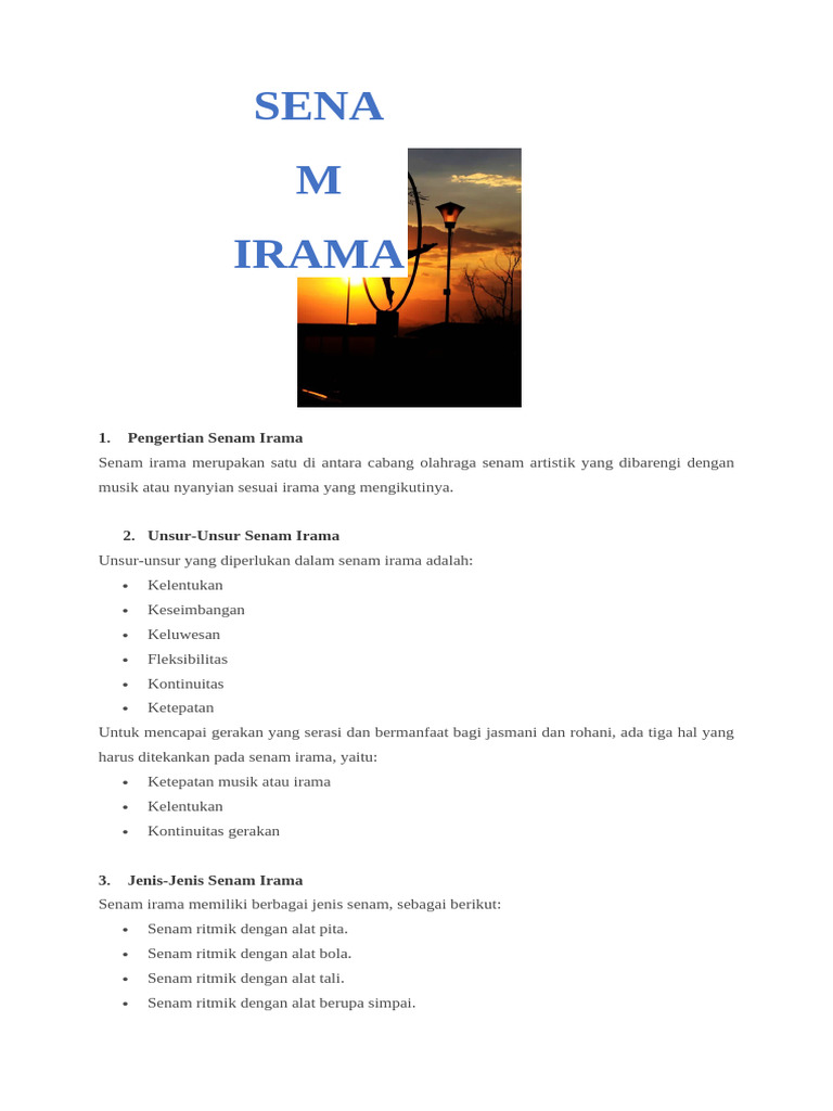 Manfaat dan Jenis Senam Irama | PDF
