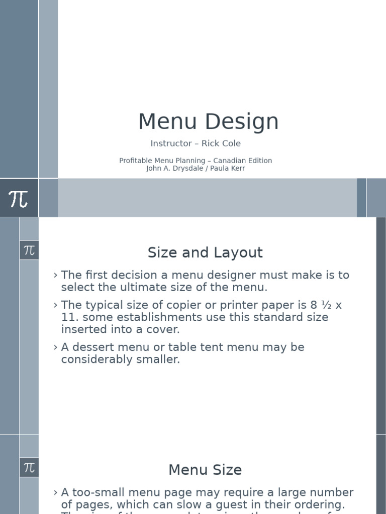 LO8 Design and Layout | PDF | Menu