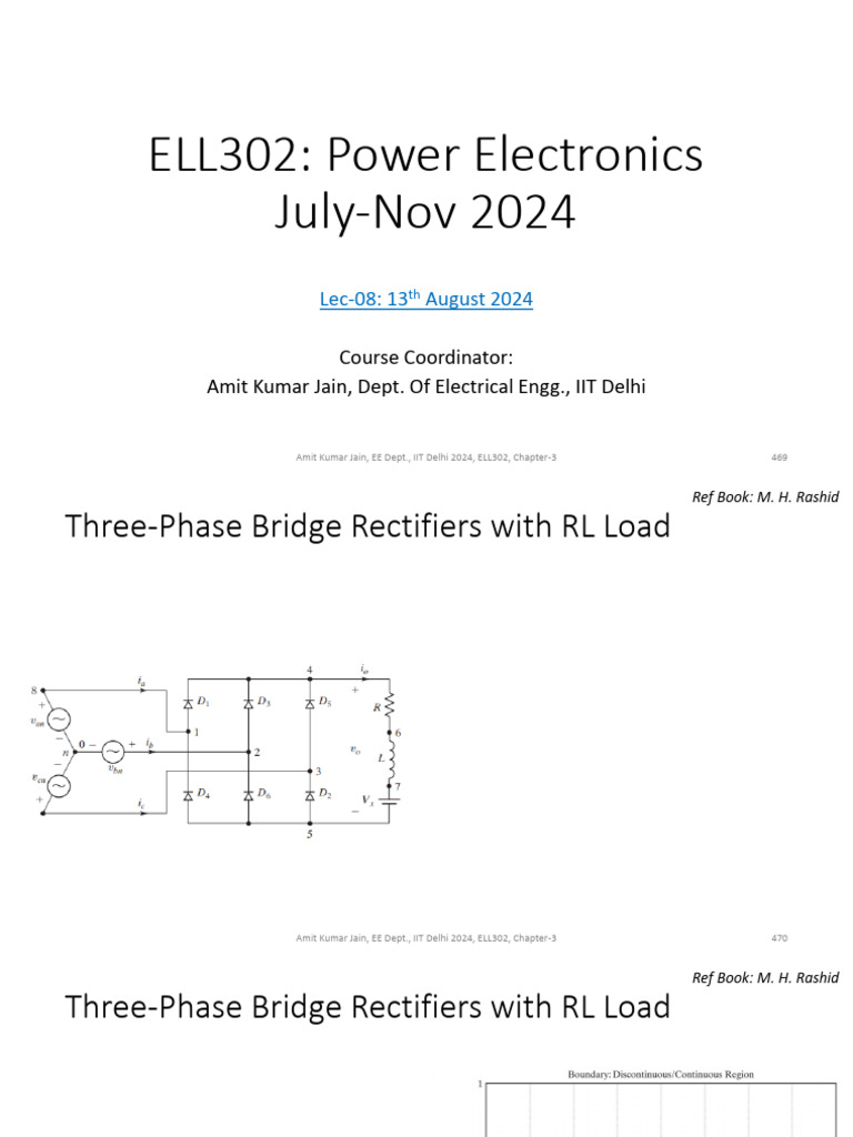 Lec 08 ELL302 13th August 2024 | PDF | Rectifier | Physical Quantities