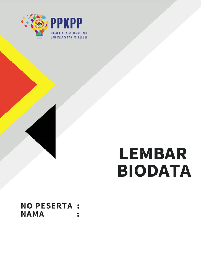 Form Biodata PPKPP | PDF | Karier & Perkembangan