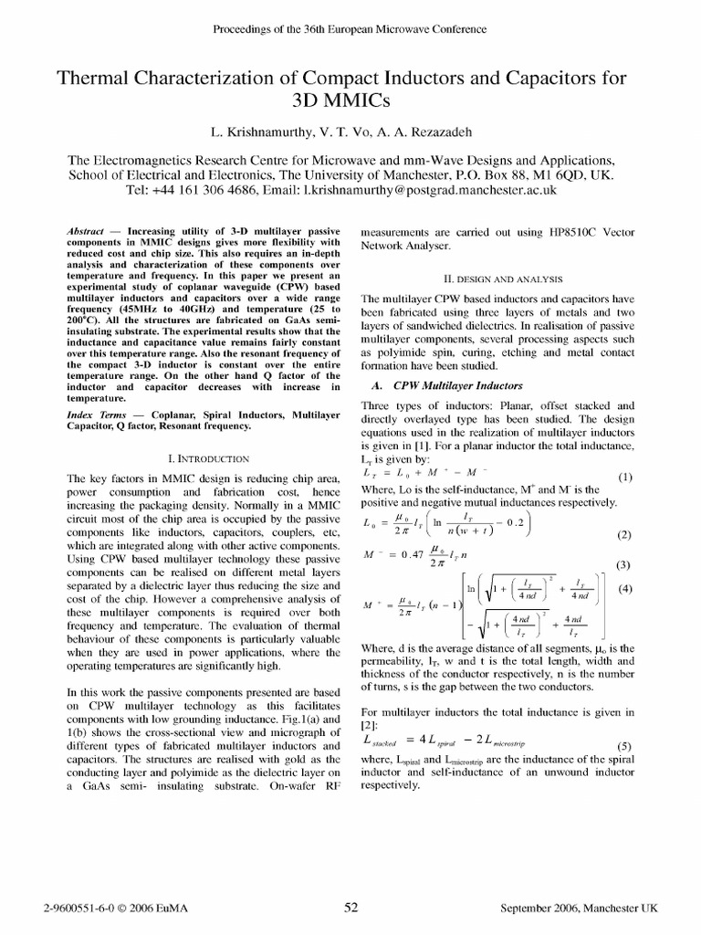 V (Itf: Thermal Characterization of Compact Inductors and Capacitors ...