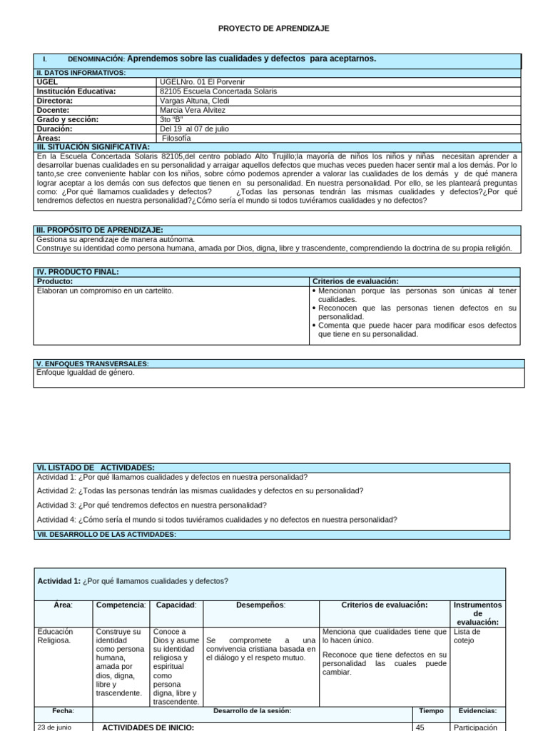 Aprender Cualidades y Defectos en Filosofía | PDF | Dios | Aprendizaje