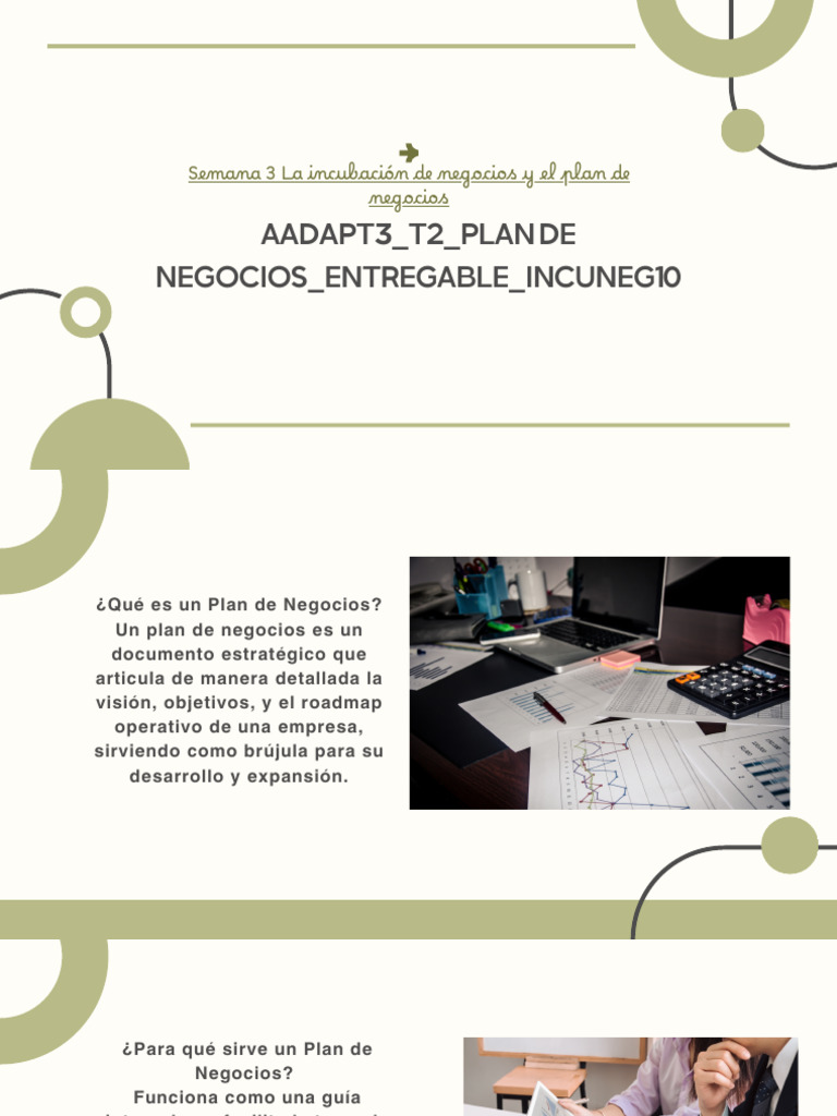 Semana 3 La Incubación de Negocios y El Plan de Negocios | PDF | Negocios económicos | Business