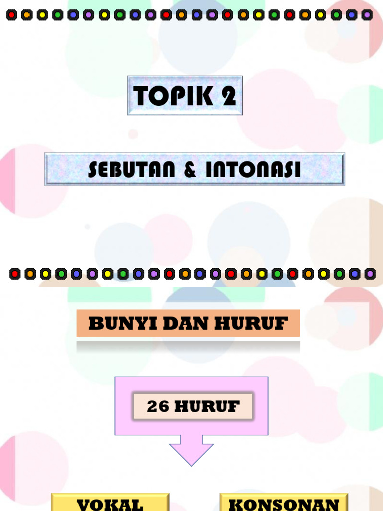 Topik 2 Sebutan Dan Intonasi | PDF