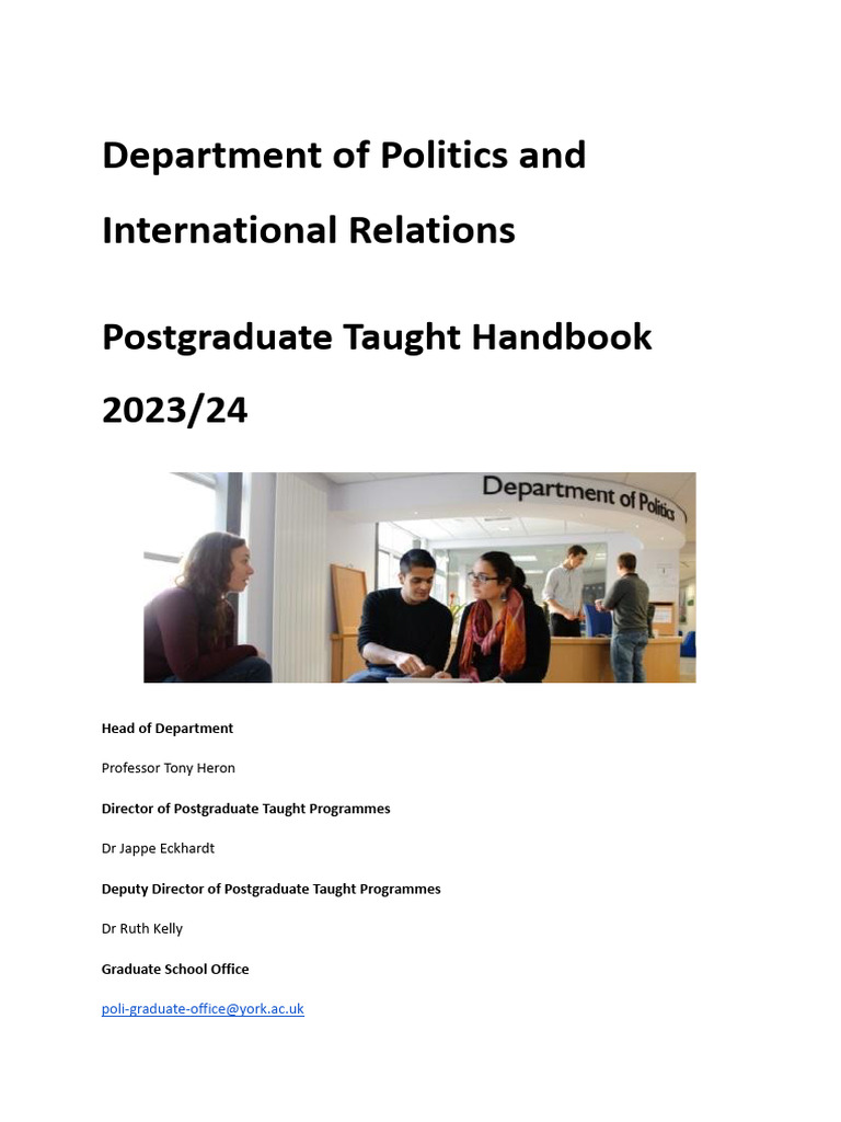 Politics and International Relations Handbook 2023/24 | PDF | Cost Of ...