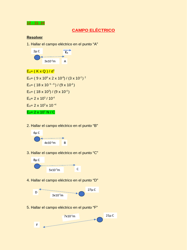 Campo Electrico | PDF | Métodos y materiales de enseñanza