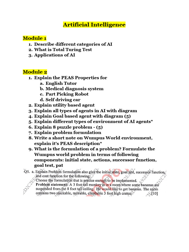 Artificial Intelligence | PDF | Intelligence (AI) & Semantics | Artificial Intelligence