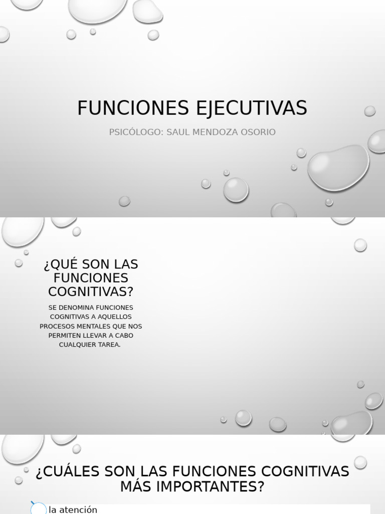 Funciones Ejecutivas | PDF | Cognición | Funciones ejecutivas