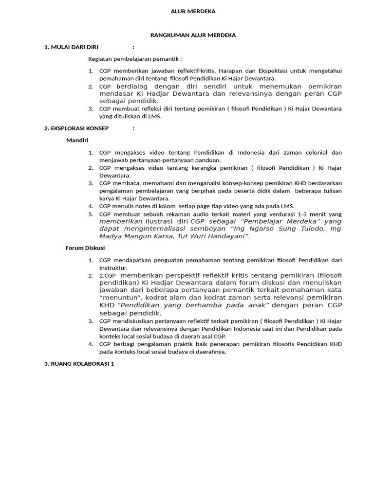 Alur Merdeka Yeni Puspita Sari | PDF | Karier & Perkembangan