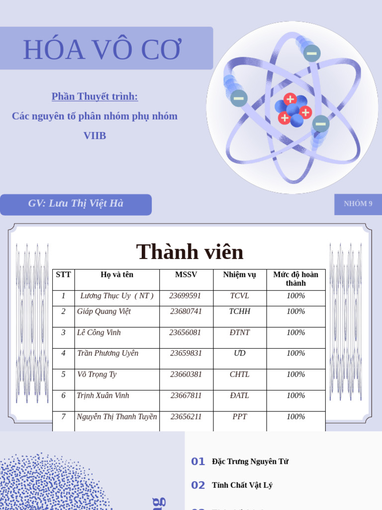 Nhóm9 - Nhóm PH VIIB - Hóa Vô Cơ | PDF