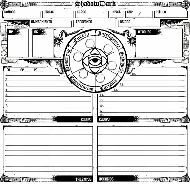 Hoja PJ Shadowdark Modif. Runehammer | PDF