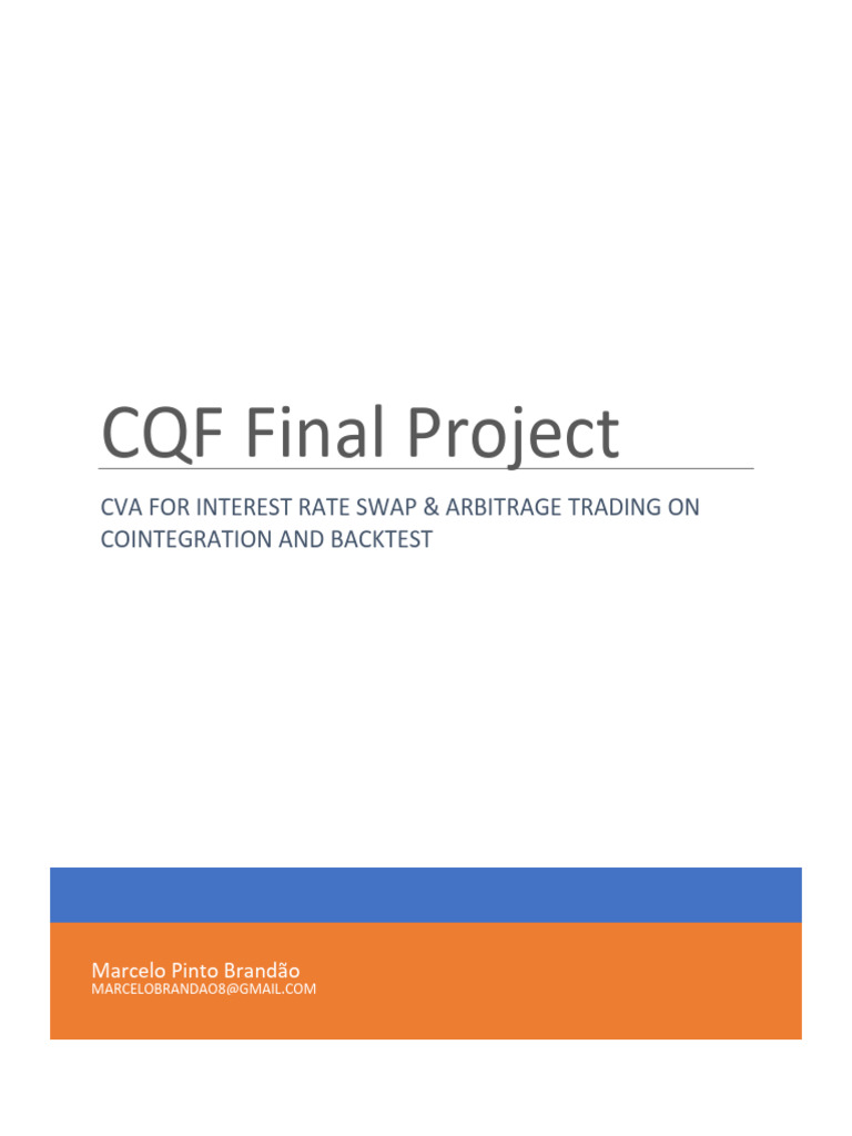 CQF FINAL PROJECT MARCELO BRANDAO Final | PDF | Principal Component Analysis | Eigenvalues And ...