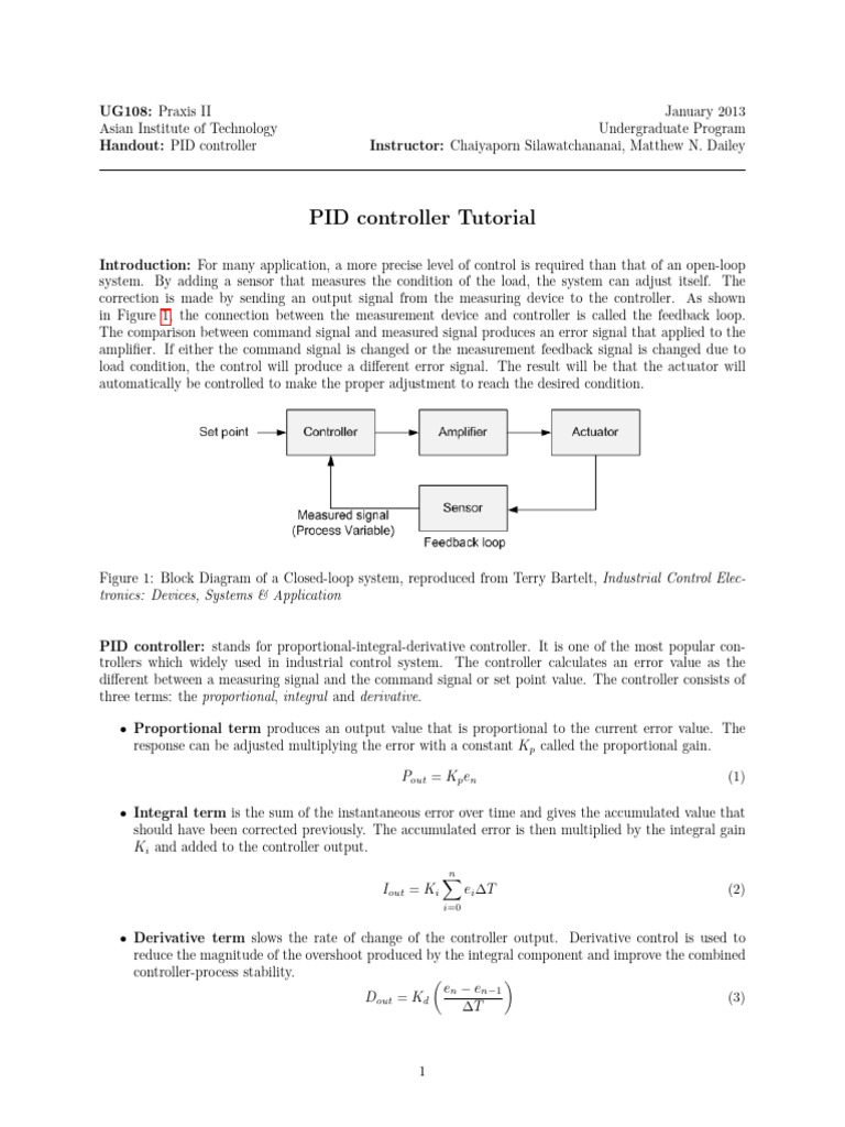 Controlador PID - Tutorial | PDF | Electrical Engineering | Electronic Engineering