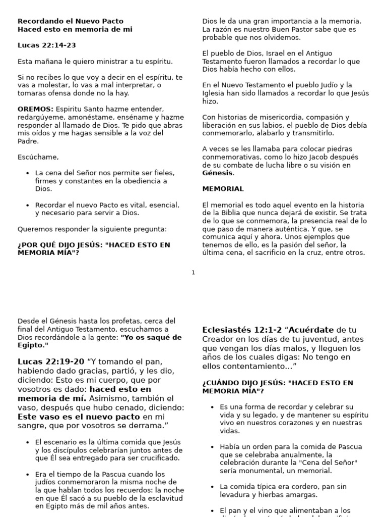 Haced Esto en Memoria de Mi | PDF | Noé | Jesús