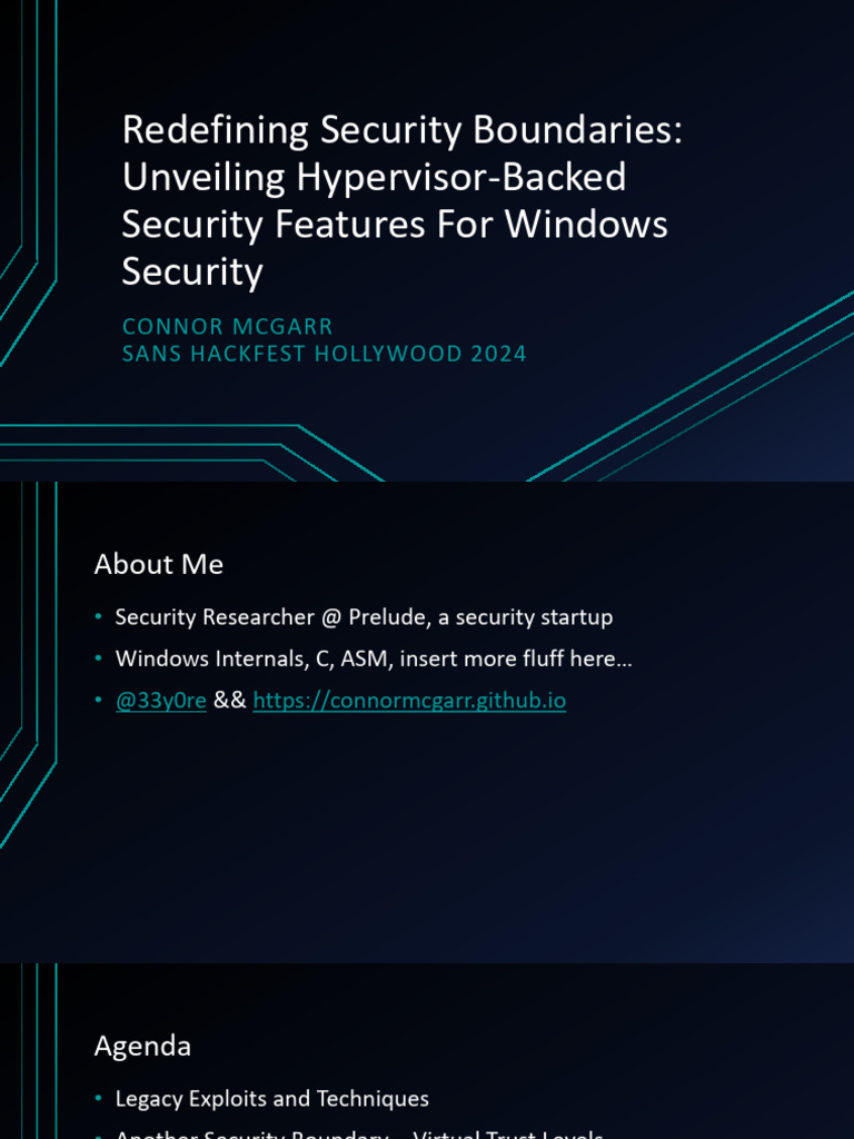 Hypervisor Security for Windows Pros | PDF | Virtual Machine | Kernel (Operating System)