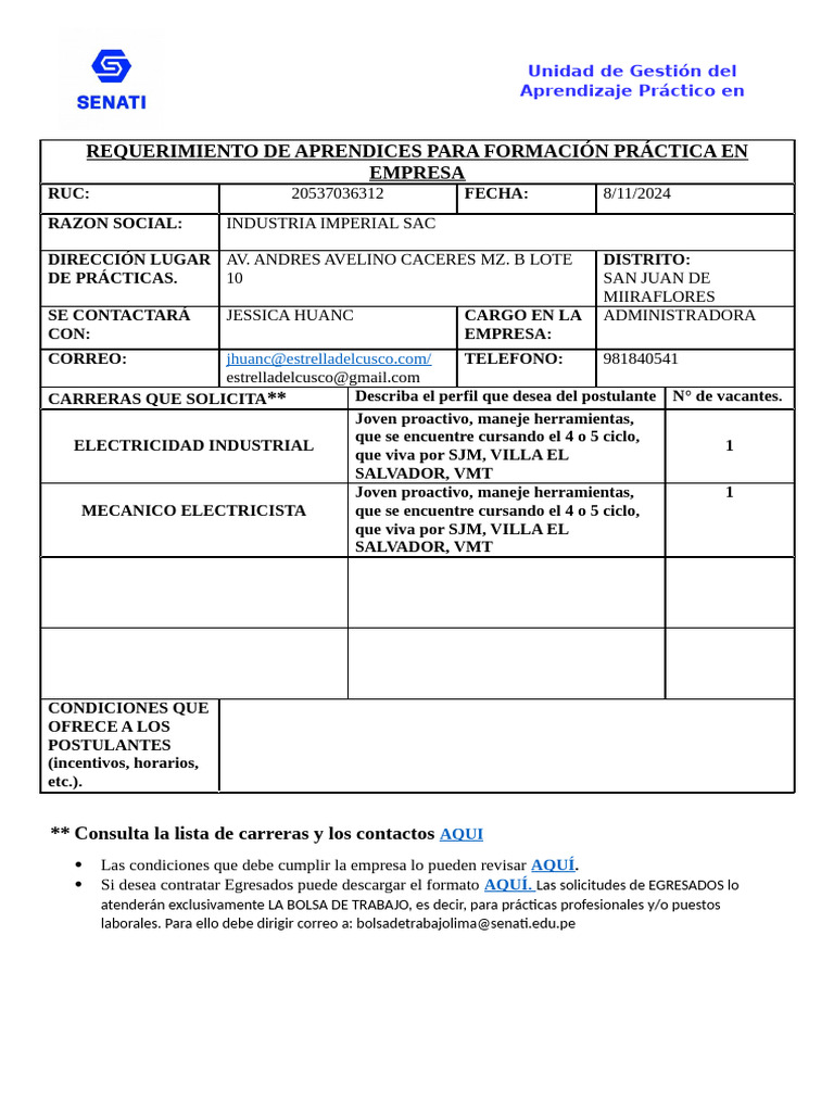 Formato de Requerimiento de Aprendizaje para FPE | PDF