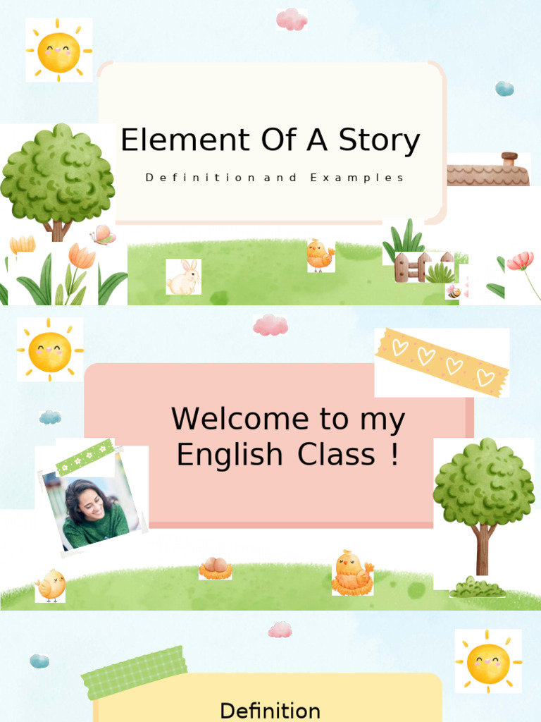 Watercolor Nature Elements of A Story Education Presentation-Compressed ...